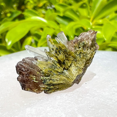 Axinite, Epidote, Quartz Mineral, Epidote on Matrix, Magic Crystals