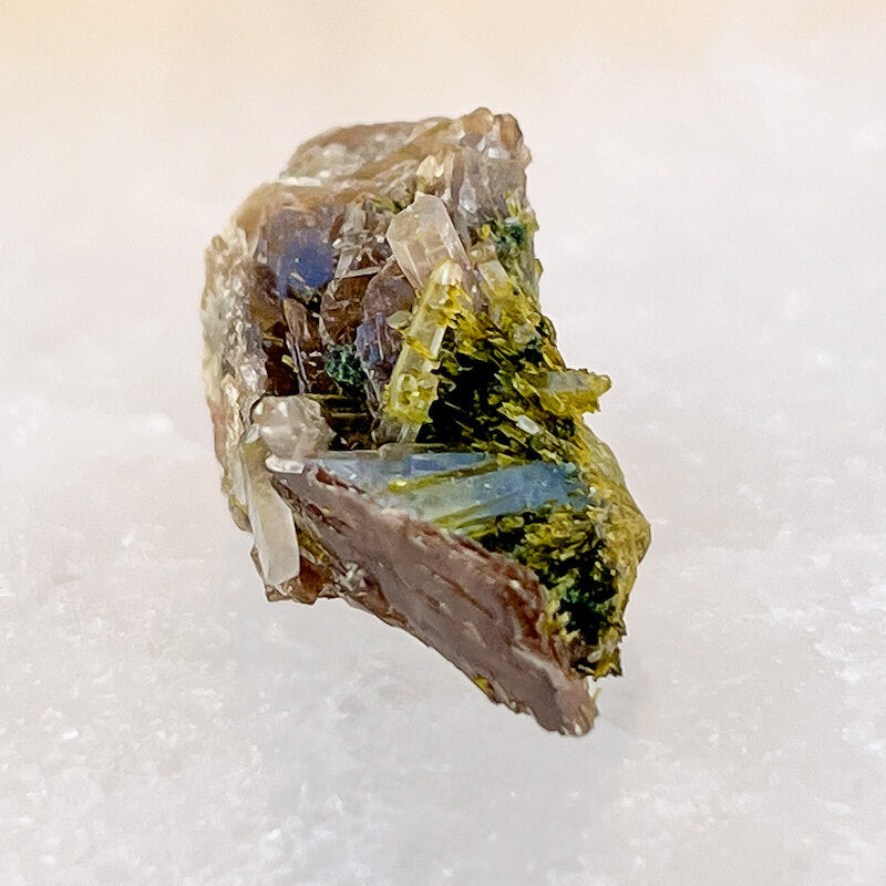 Axinite, Epidote, Quartz Mineral, Epidote on Matrix, Magic Crystals