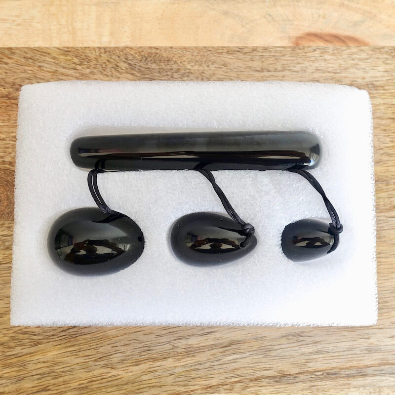 Natural Stone Yoni Egg Set and Massage Wand - Magic Crystals