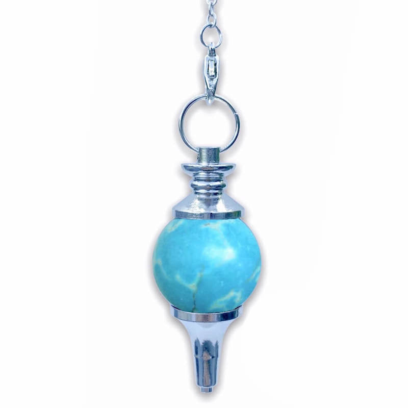 Natural Gemstone Sphere Pendulum - Crystal for Dowsing -Magic Crystals