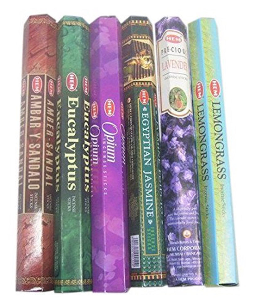 Six Most Popular Hem Incense Scents Natural Fragrance with FREE Burner ...