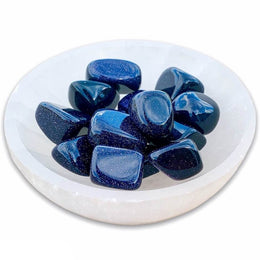 Blue Goldstone tumbled Stone - Blue Polished Stone - MAGIC CRYSTALS ...