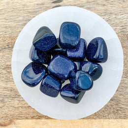 Blue Goldstone tumbled Stone - Blue Polished Stone - MAGIC CRYSTALS ...