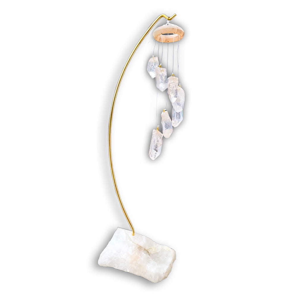 Clear Quartz Crystal Points Desk Chime Home Decor - Magic Crystals