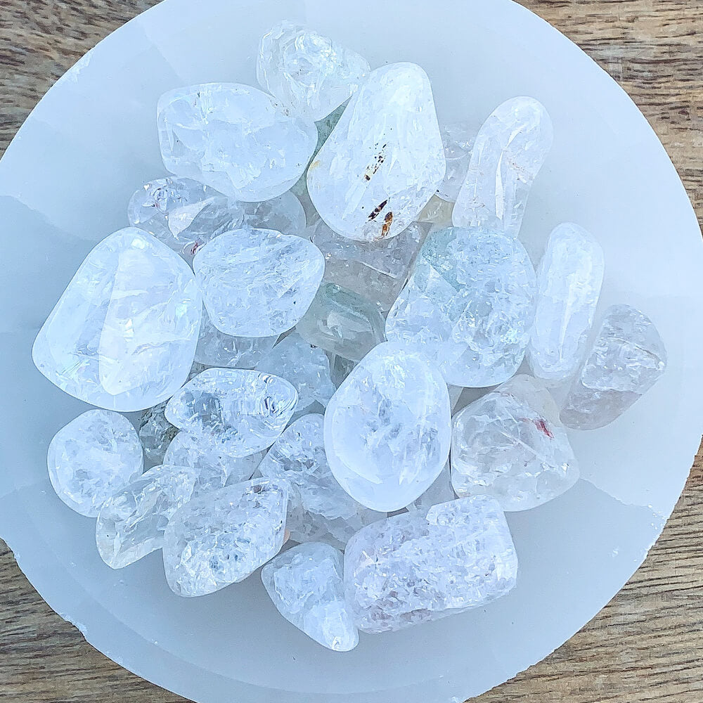 Crackle Quartz Tumbled Stone - Crackled Quartz - Magic Crystals