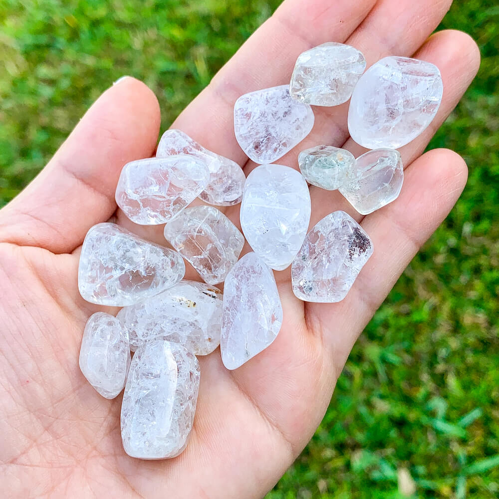Crackle Quartz Tumbled Stone - Crackled Quartz - Magic Crystals