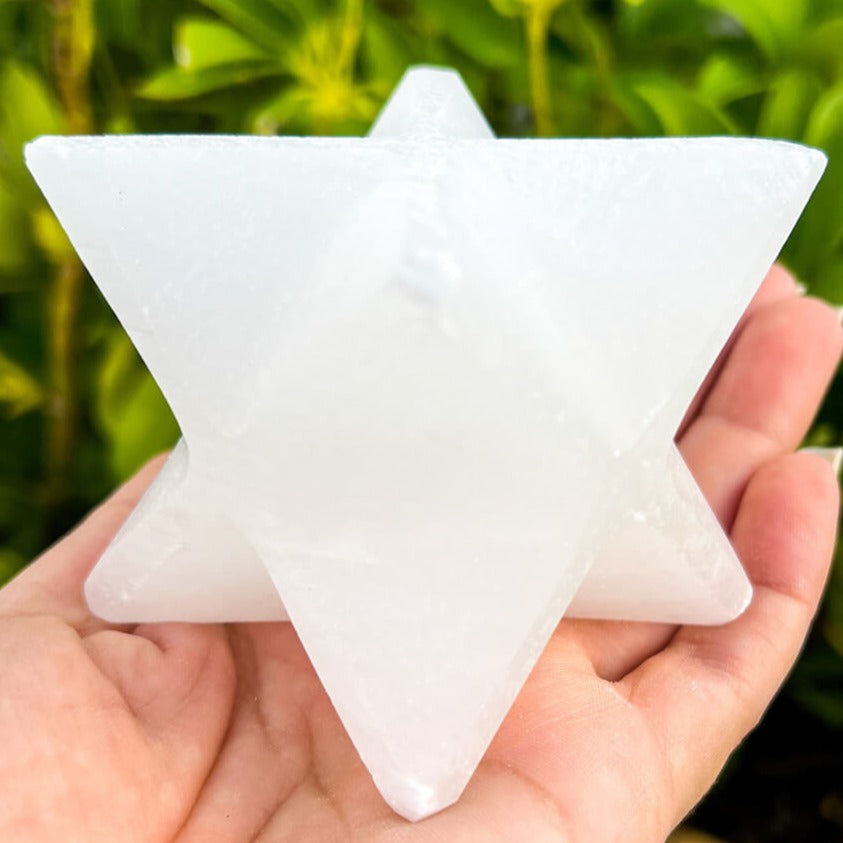 Large Selenite Mercaba - Crystal Merkaba Magic Crystals