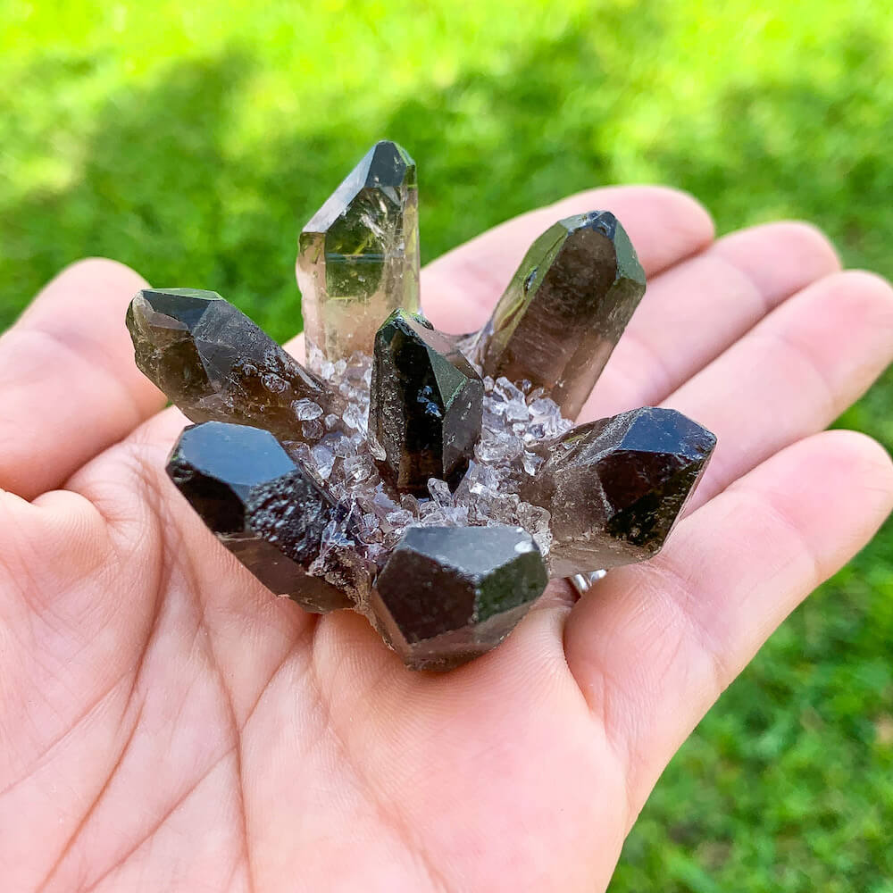 Smokey Quartz Lotus Flower - Smokey quartz cluster - Magic Crystals