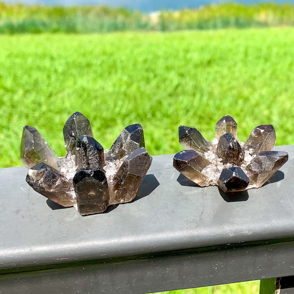 Smokey Quartz Lotus Flower - Smokey quartz cluster - Magic Crystals