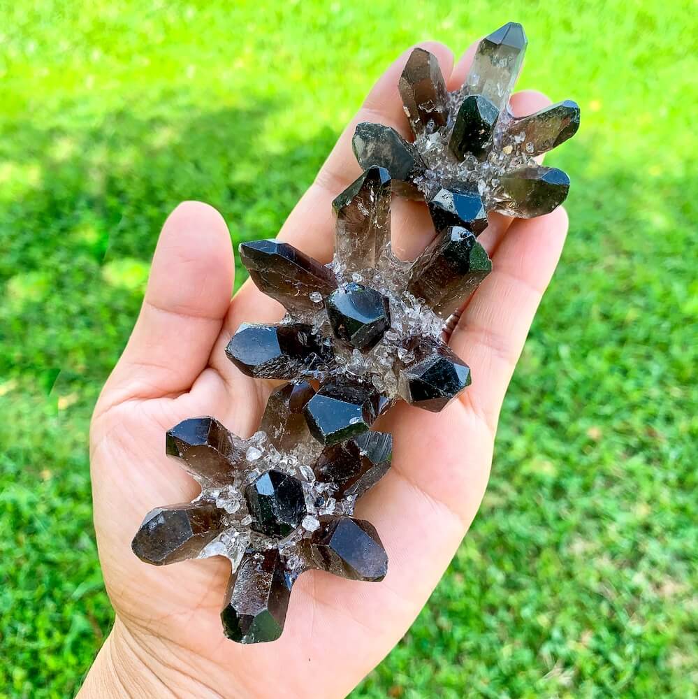 Smokey Quartz Lotus Flower - Smokey quartz cluster - Magic Crystals