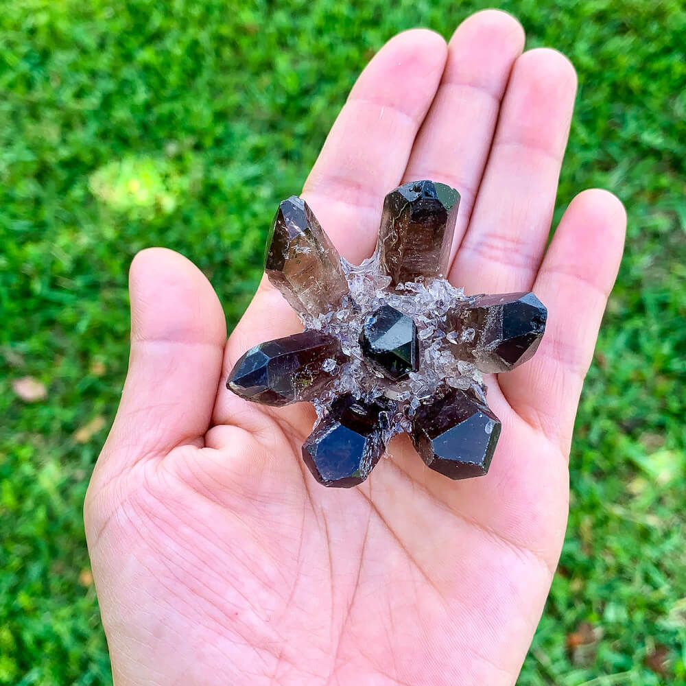 Smokey Quartz Lotus Flower - Smokey quartz cluster - Magic Crystals