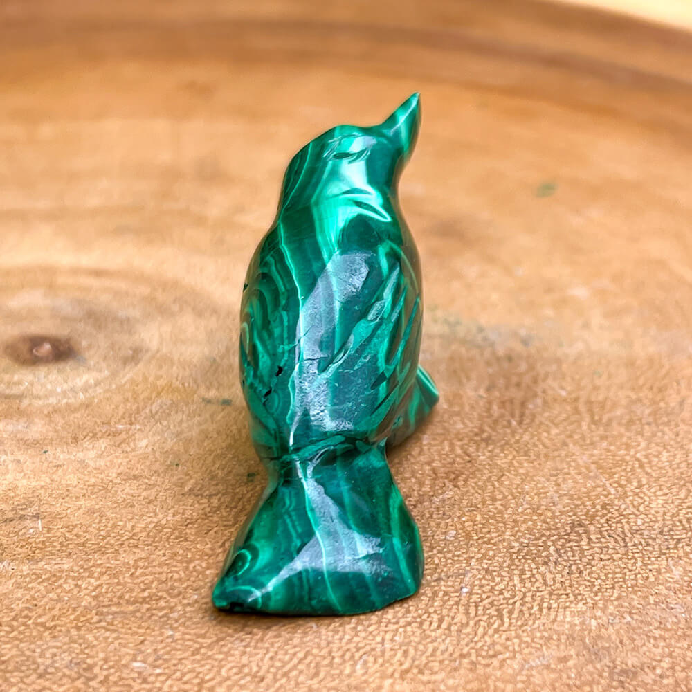 Genuine Malachite Bird - Malachite Carving - Magic Crystals