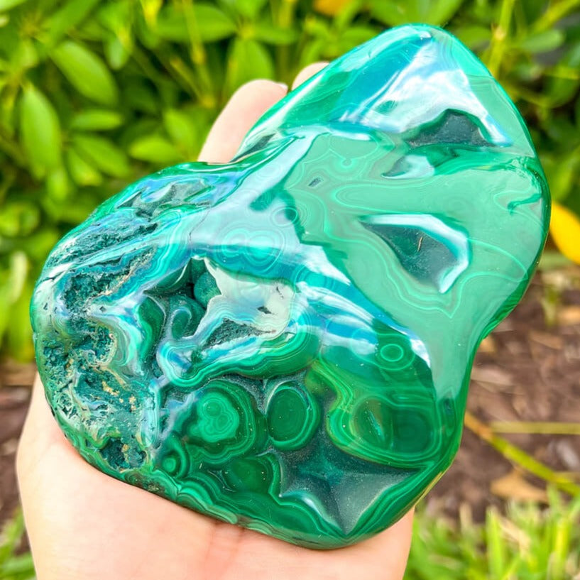 Genuine Malachite Free Form - Malachite Polished Form - Magic Crystals