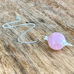 Natural Gemstone Sphere Pendulum - Crystal for Dowsing -Magic Crystals