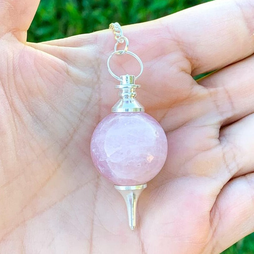 Natural Gemstone Sphere Pendulum - Crystal for Dowsing -Magic Crystals