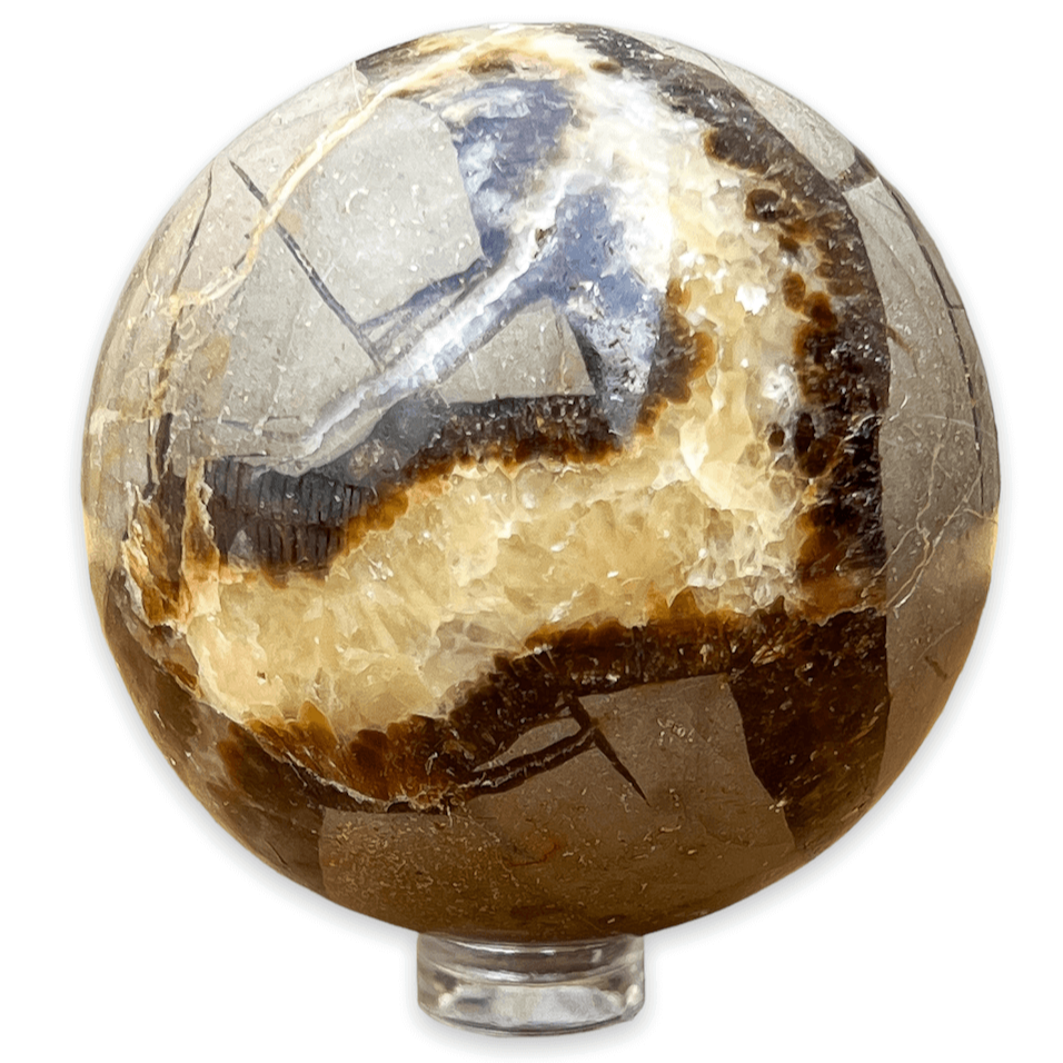 Septarian Dragon Stone Sphere, Septarian Nodule Stone - Magic Crystals