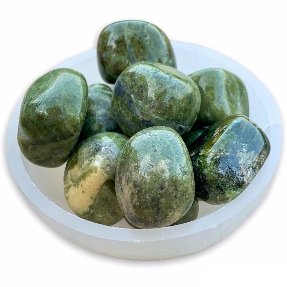 Vesuvianite Stone, Vesuvianite Idocrase Polished Stone- Magic Crystals