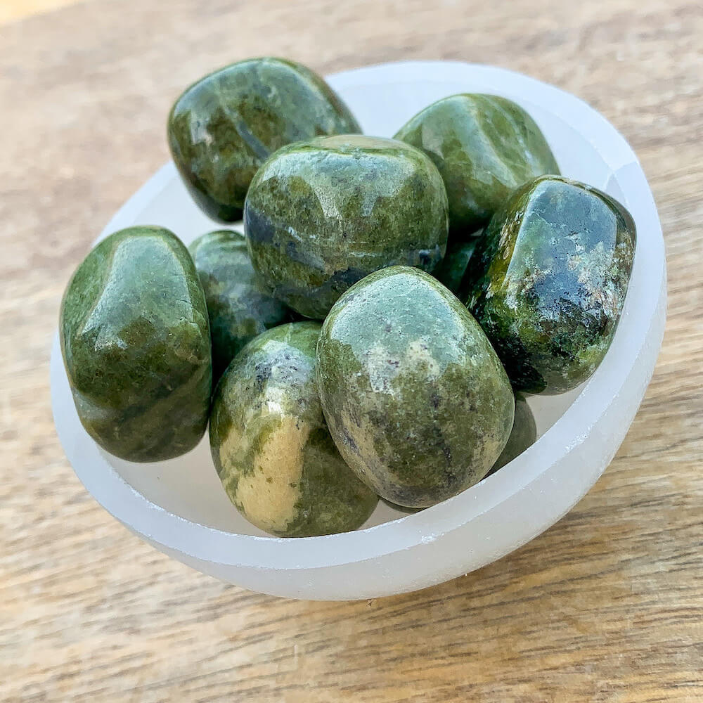 Vesuvianite Stone, Vesuvianite Idocrase Polished Stone- Magic Crystals