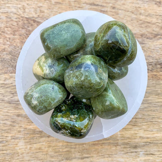 Vesuvianite Stone, Vesuvianite Idocrase Polished Stone- Magic Crystals